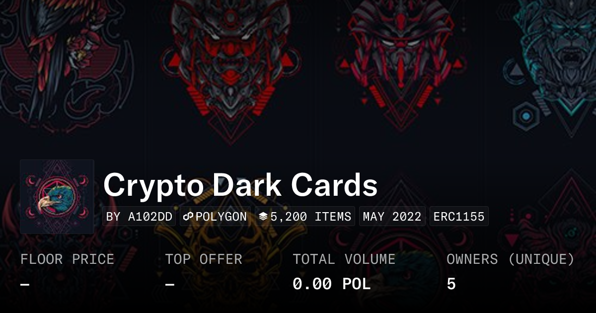 Crypto Dark Cards - Collection | OpenSea