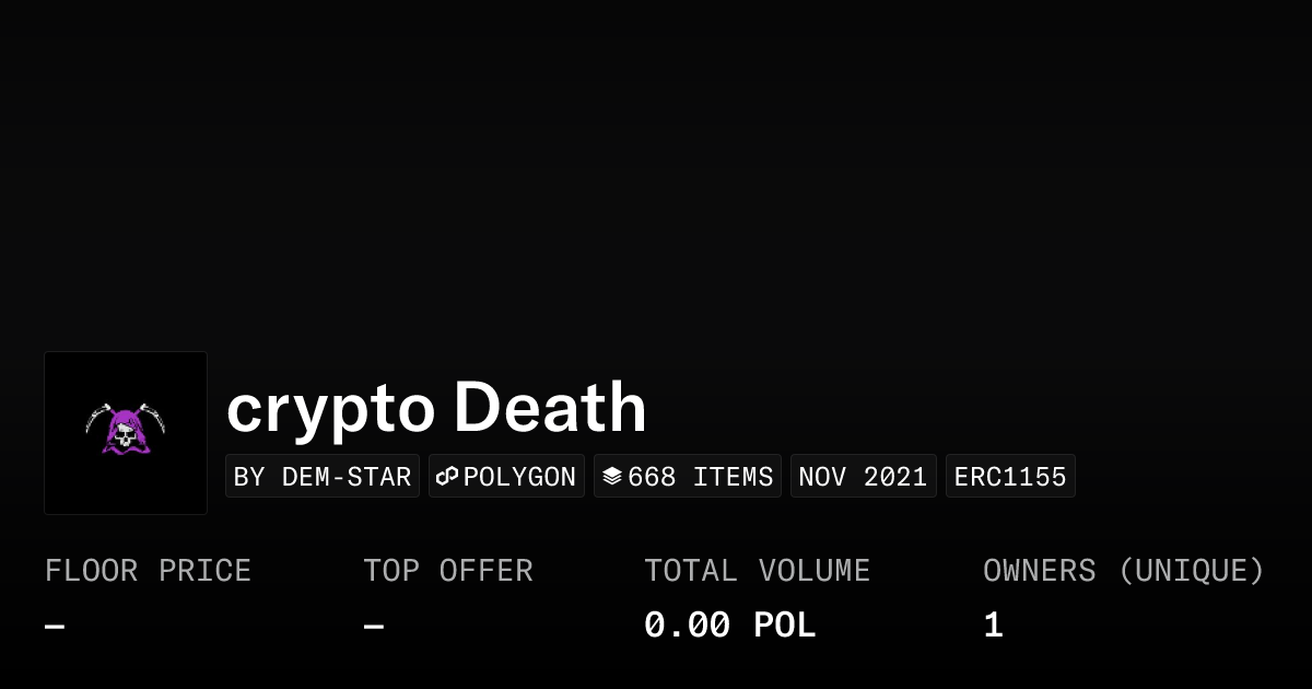 crypto Death - Collection | OpenSea