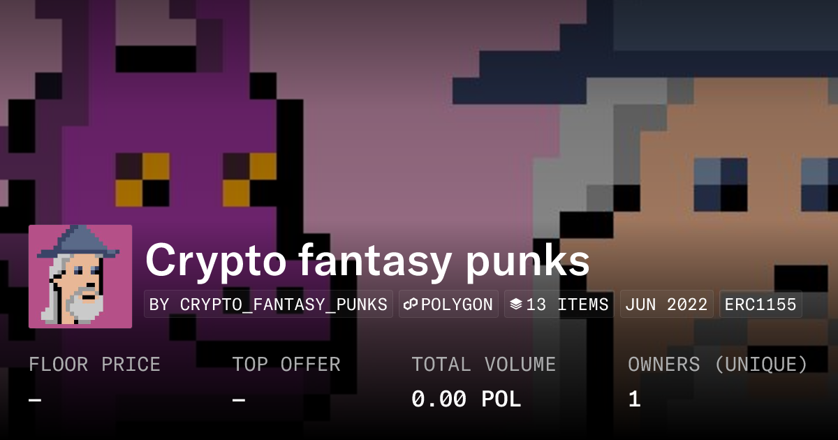 Crypto fantasy punks - Collection | OpenSea