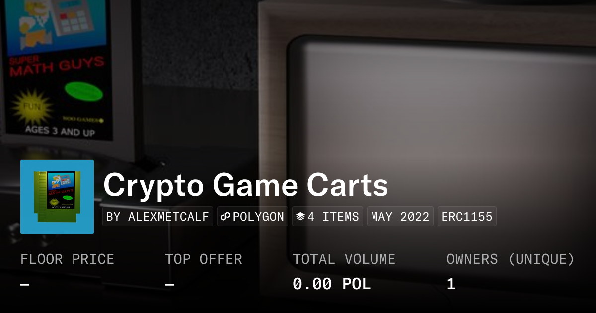 Crypto Game Carts - Collection | OpenSea