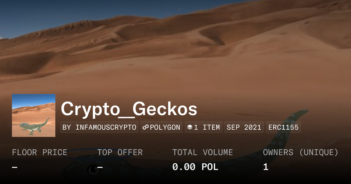 Crypto__Geckos - Collection | OpenSea