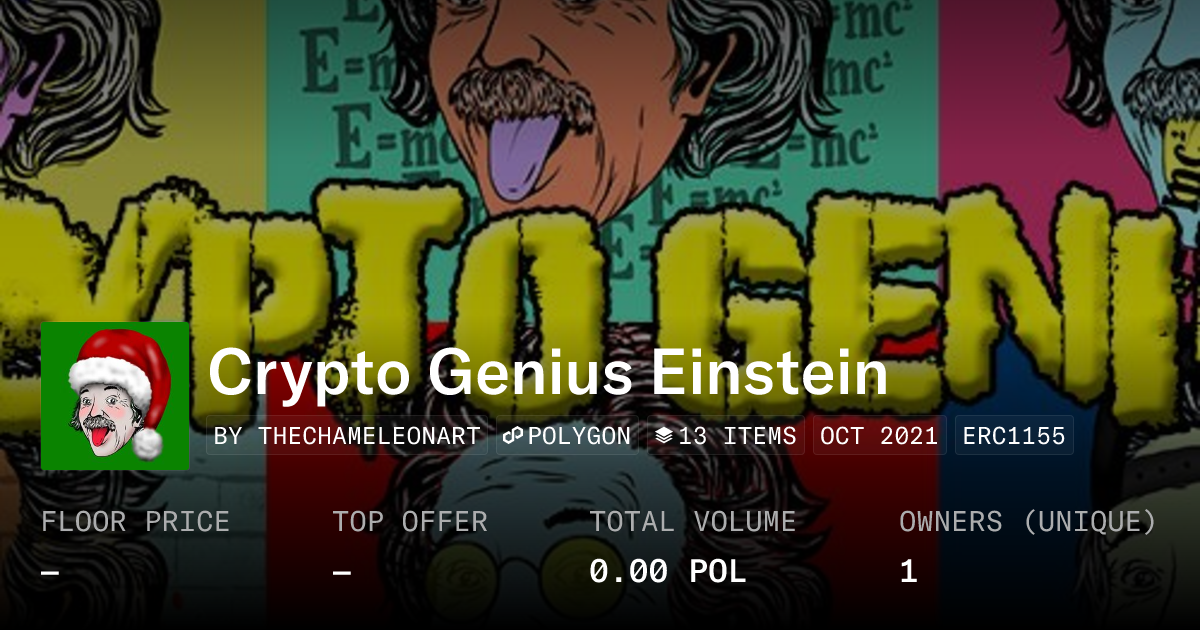 Crypto Genius Einstein - Collection | OpenSea