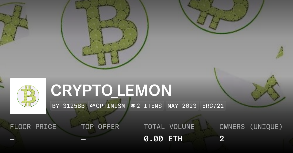 CRYPTO_LEMON - Collection | OpenSea