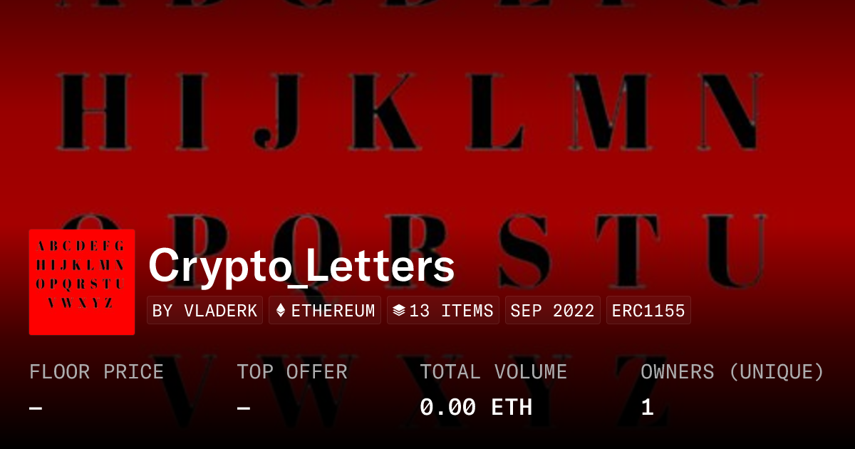Crypto_Letters - Collection | OpenSea