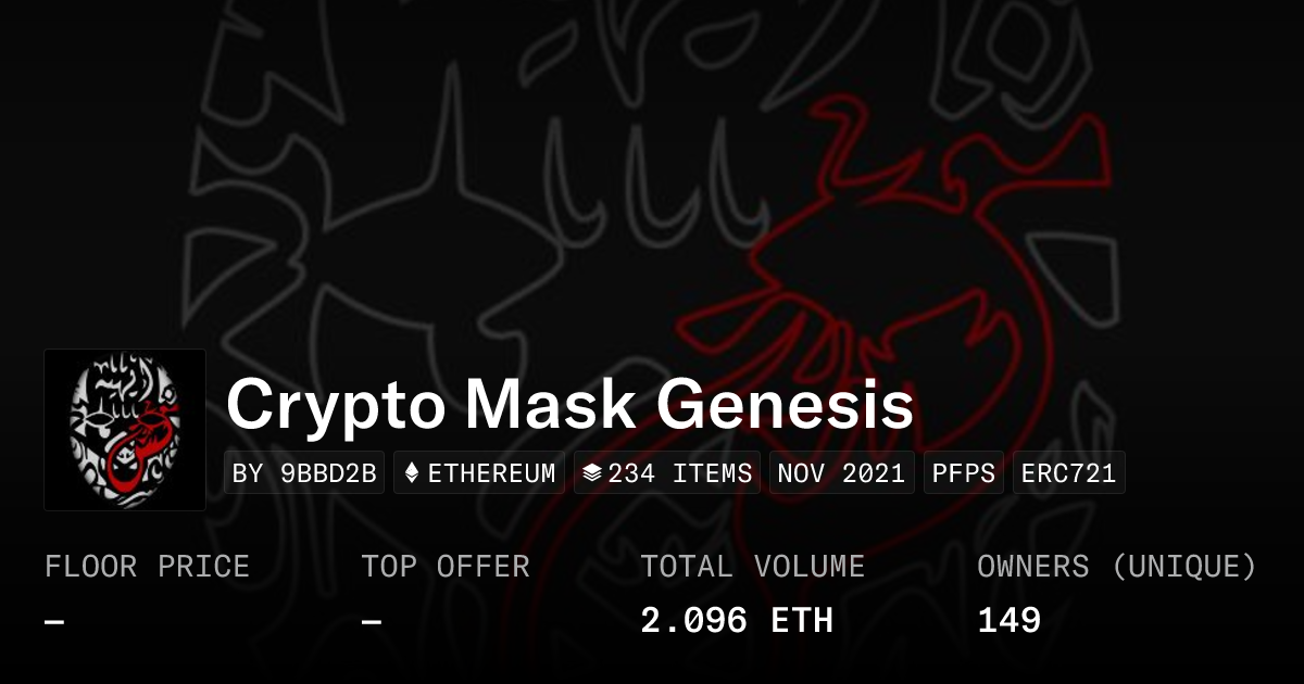 Crypto Mask Genesis - Collection | OpenSea