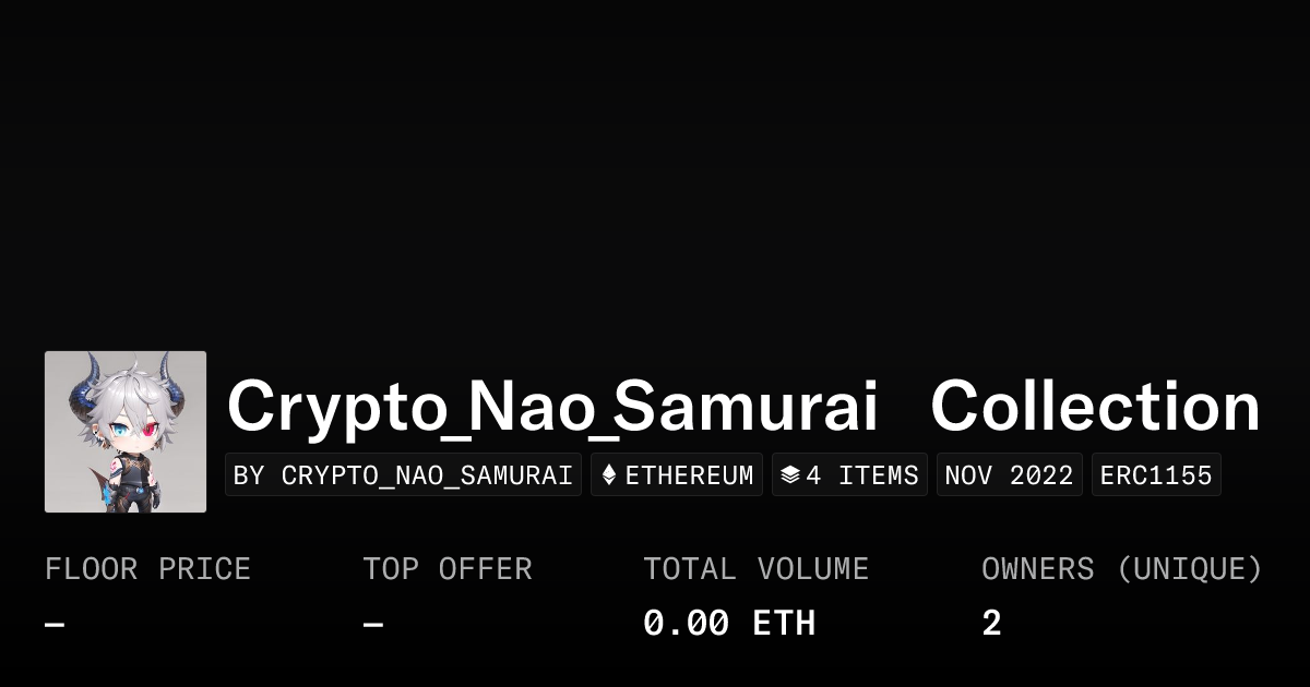 Crypto_Nao_Samurai Collection - Collection | OpenSea
