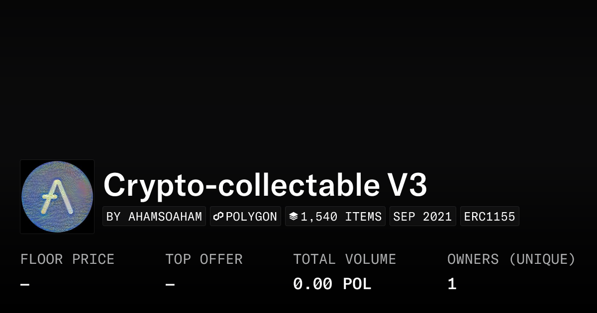 Crypto-collectable V3 - Collection | OpenSea