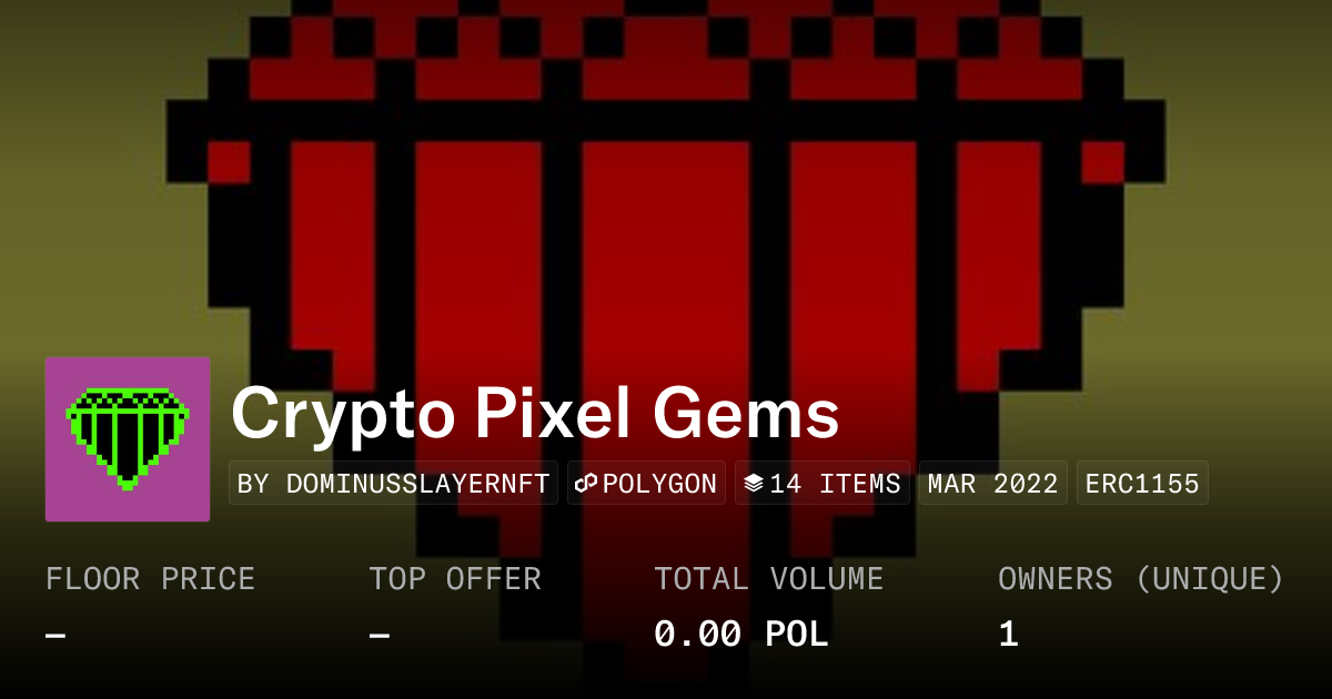 Crypto Pixel Gems - Collection | OpenSea