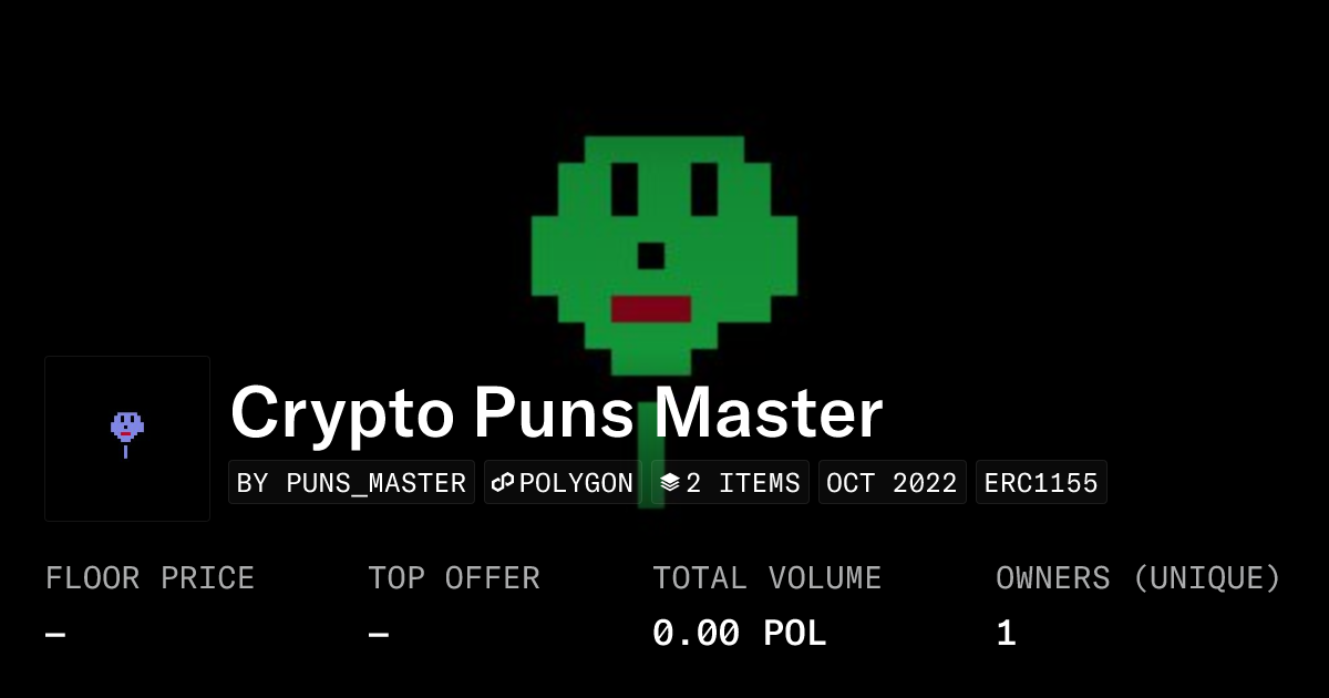Crypto Puns Master - Collection | OpenSea