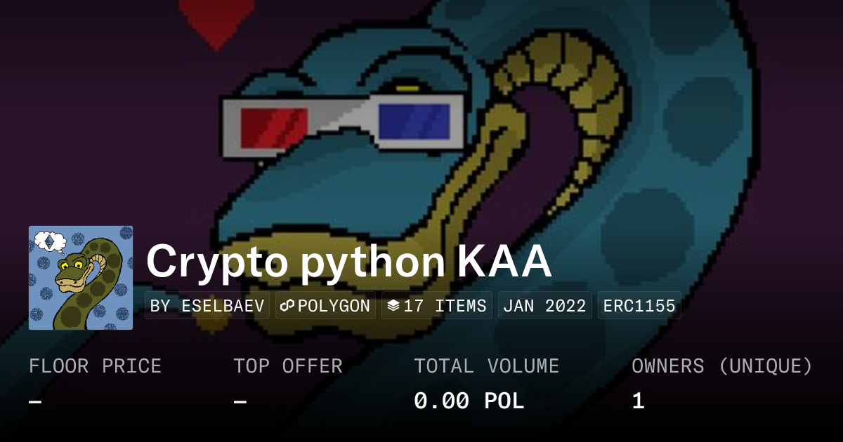 Crypto python KAA - Collection | OpenSea