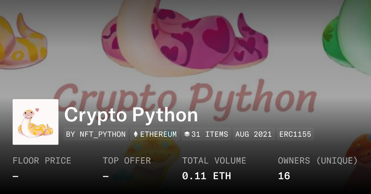 Crypto Python - Collection | OpenSea