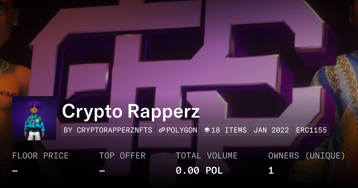 Crypto Rapperz - Collection | OpenSea