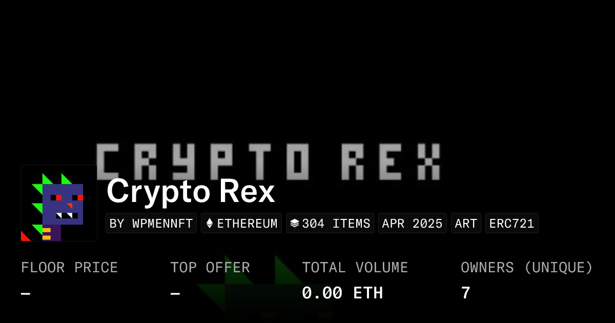 Crypto Rex‌ - Collection | OpenSea