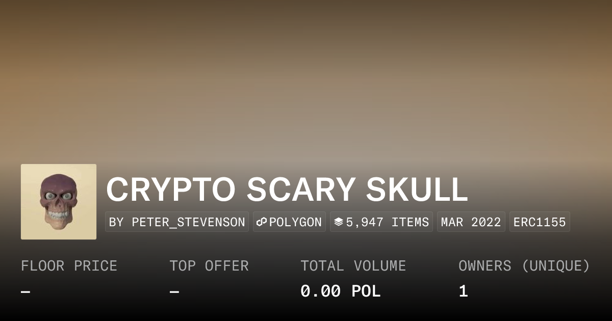CRYPTO SCARY SKULL - Collection | OpenSea
