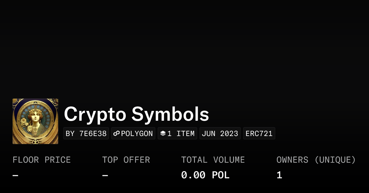 Crypto Symbols - Collection | OpenSea