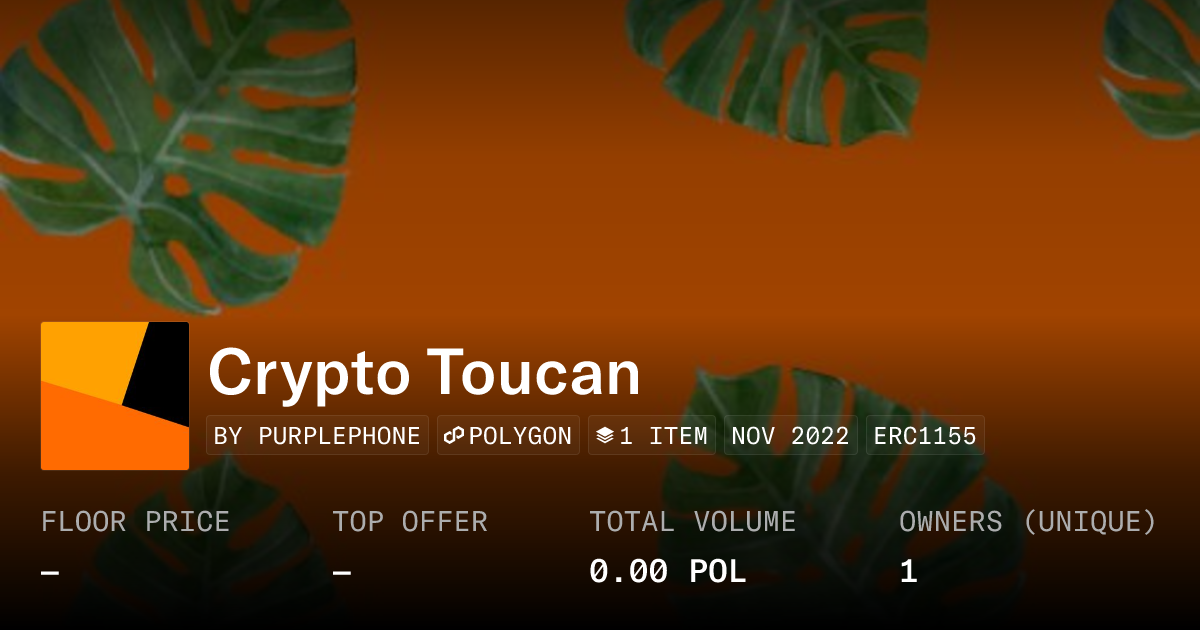 Crypto Toucan - Collection | OpenSea