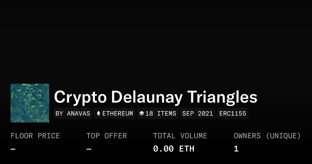 Crypto Delaunay Triangles - Collection | OpenSea