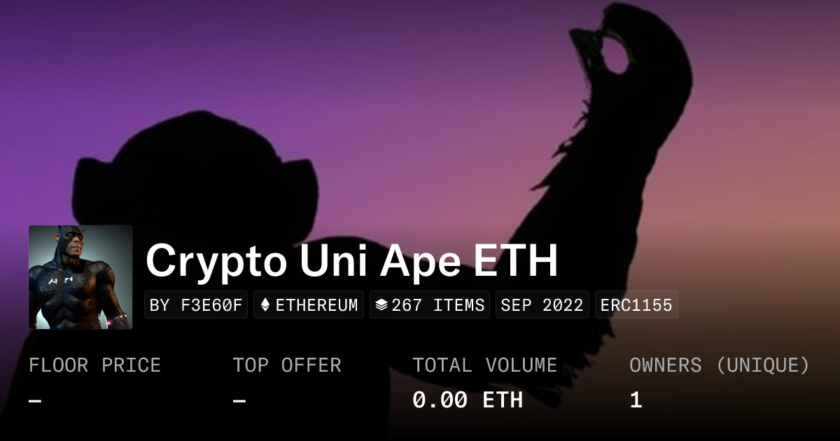 Crypto Uni Ape ETH - Collection | OpenSea