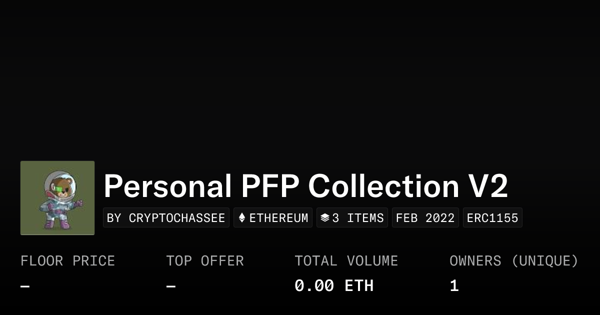 Personal PFP Collection V2 - Collection | OpenSea