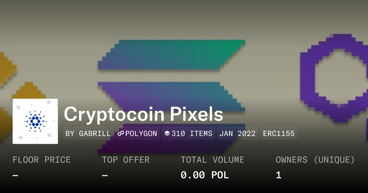 Cryptocoin Pixels - Collection | OpenSea