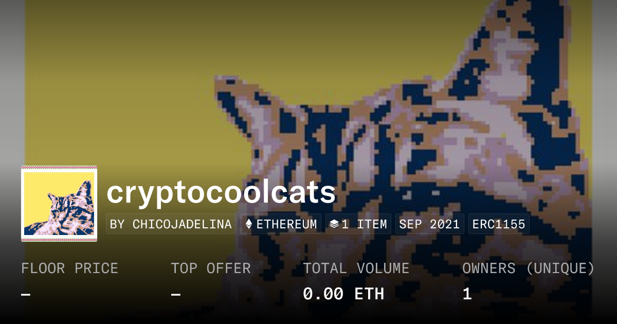 cryptocoolcats - Collection | OpenSea