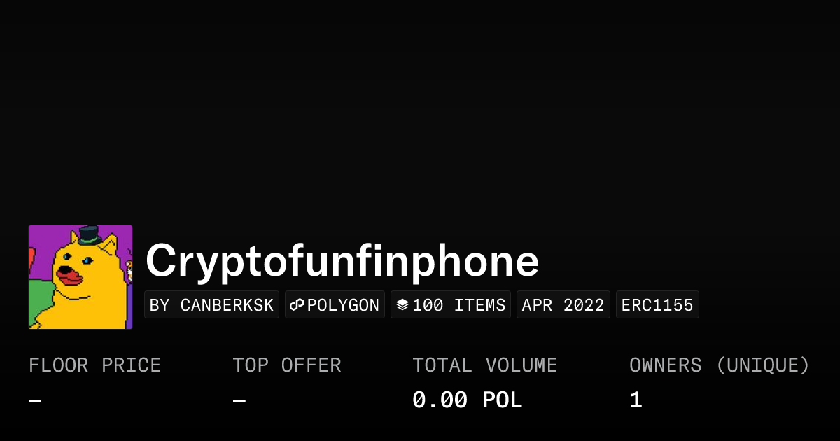 Cryptofunfinphone - Collection | OpenSea