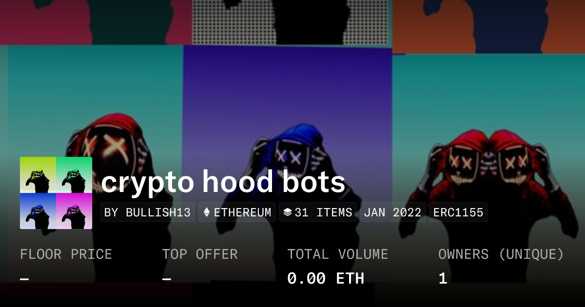 crypto hood bots - Collection | OpenSea