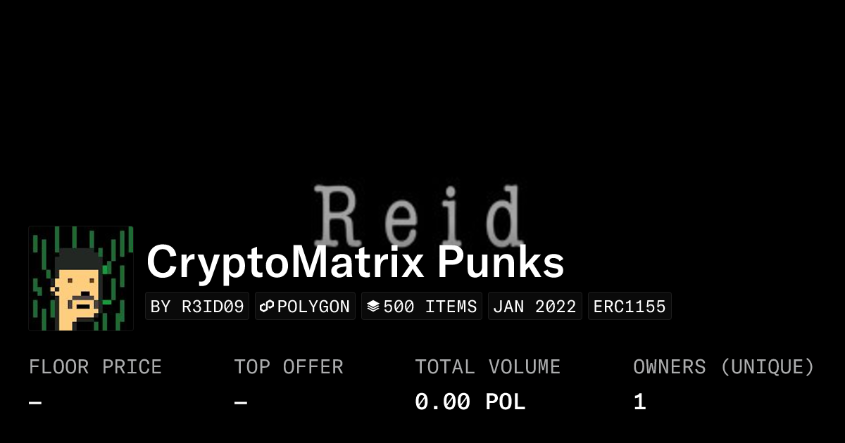 CryptoMatrix Punks - Collection | OpenSea