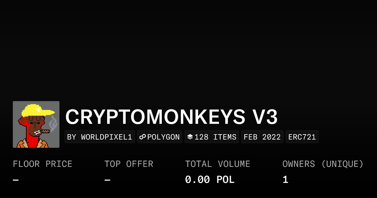 CRYPTOMONKEYS V3 - Collection | OpenSea