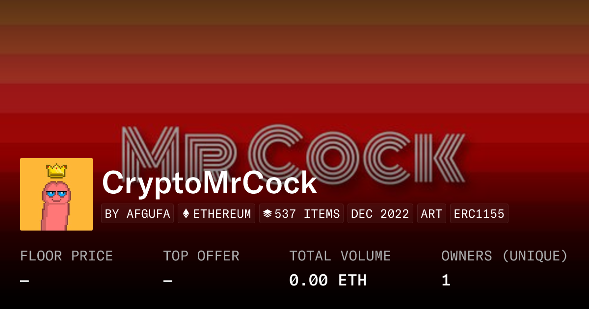 CryptoMrCock - Collection | OpenSea