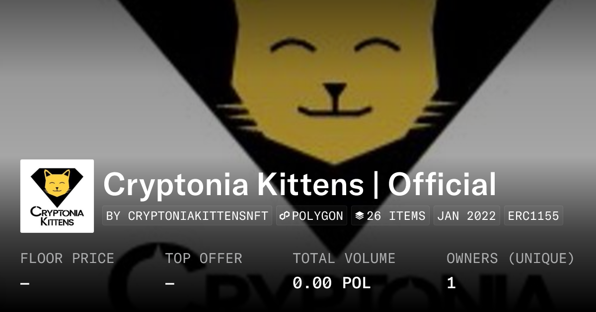 Cryptonia Kittens | Official - Collection | OpenSea