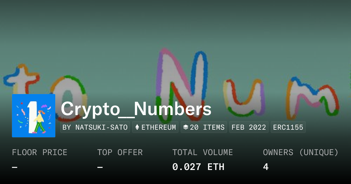 Crypto__Numbers - Collection | OpenSea