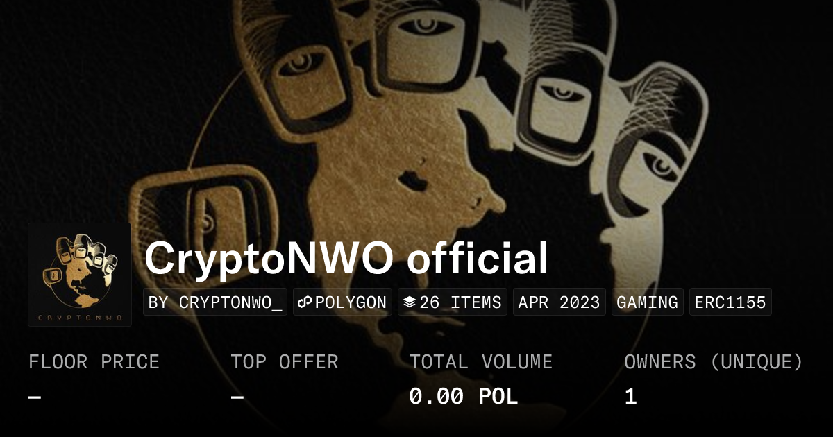 CryptoNWO official - Collection | OpenSea