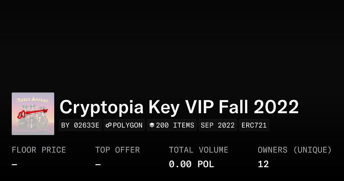 Cryptopia Key VIP Fall 2022 - Collection | OpenSea