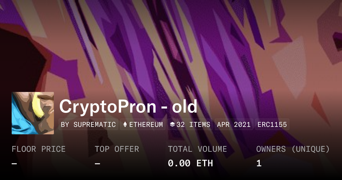 CryptoPron - old - Collection | OpenSea