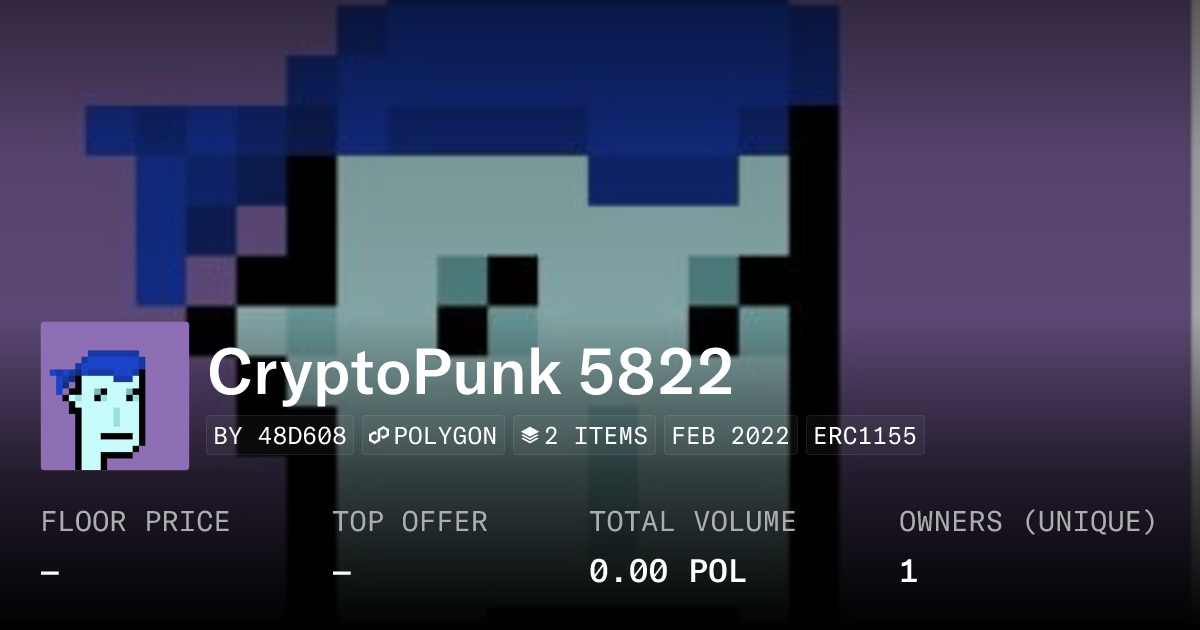 CryptoPunk 5822 - Collection | OpenSea