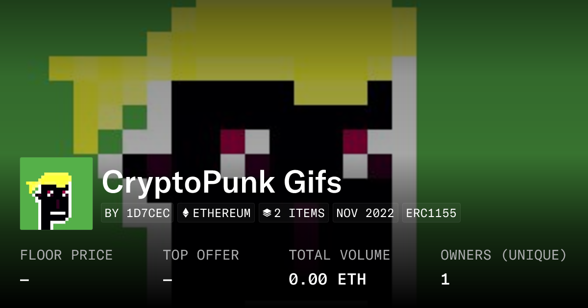 CryptoPunk Gifs - Collection | OpenSea