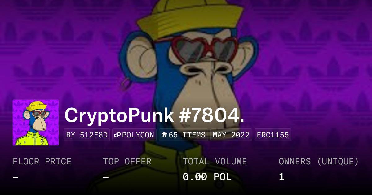 CryptoPunk #7804. - Collection | OpenSea