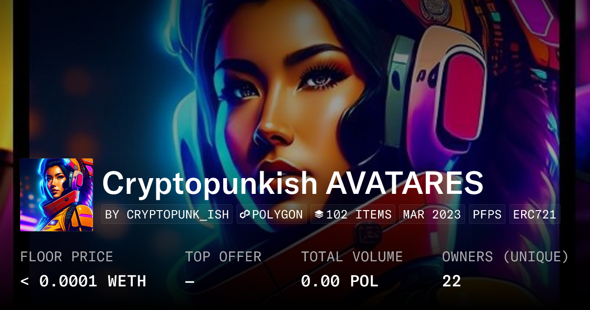 Cryptopunkish AVATARES - Collection | OpenSea