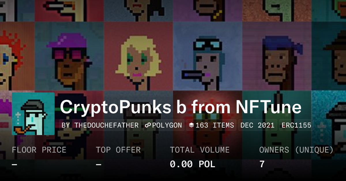 CryptoPunks b from NFTune - Collection | OpenSea