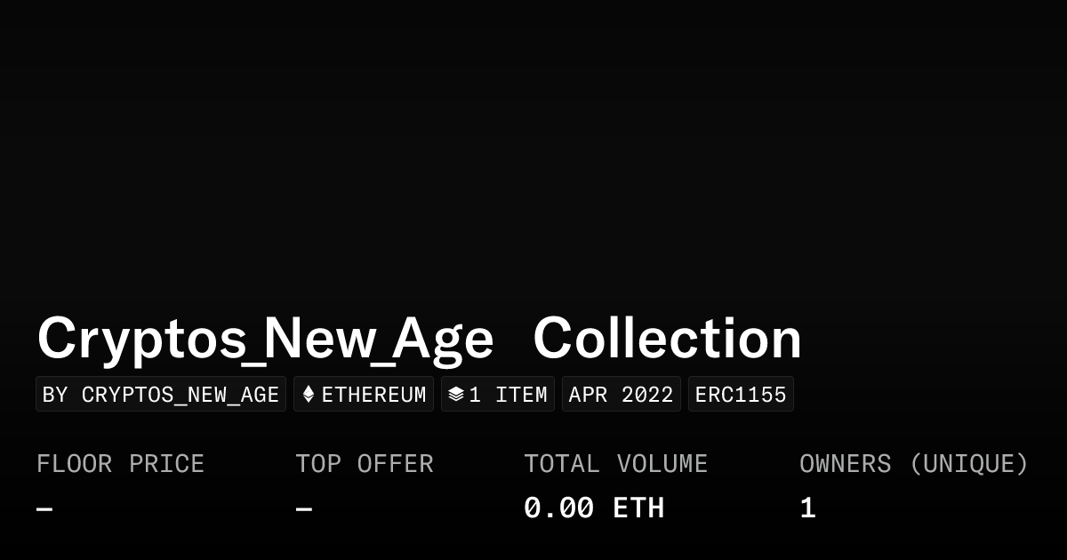 Cryptos_New_Age Collection - Collection | OpenSea