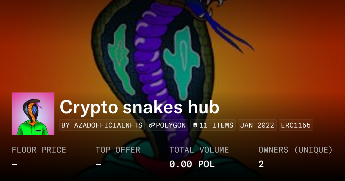 Crypto snakes hub - Collection | OpenSea