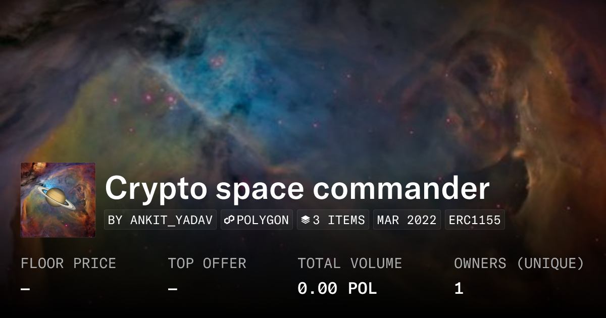 Crypto space commander - Collection | OpenSea