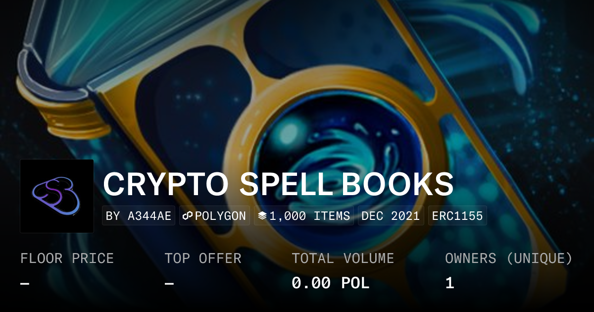 CRYPTO SPELL BOOKS - Collection | OpenSea