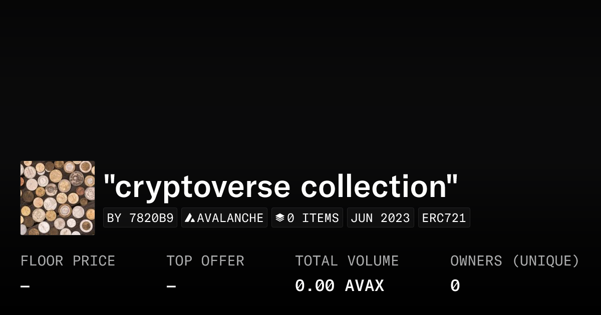 "cryptoverse collection" - Collection | OpenSea