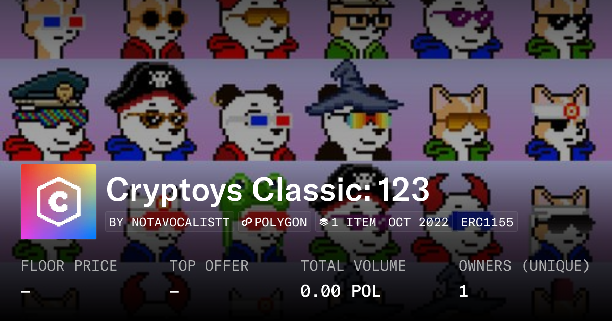 Cryptoys Classic: 123 - Collection | OpenSea