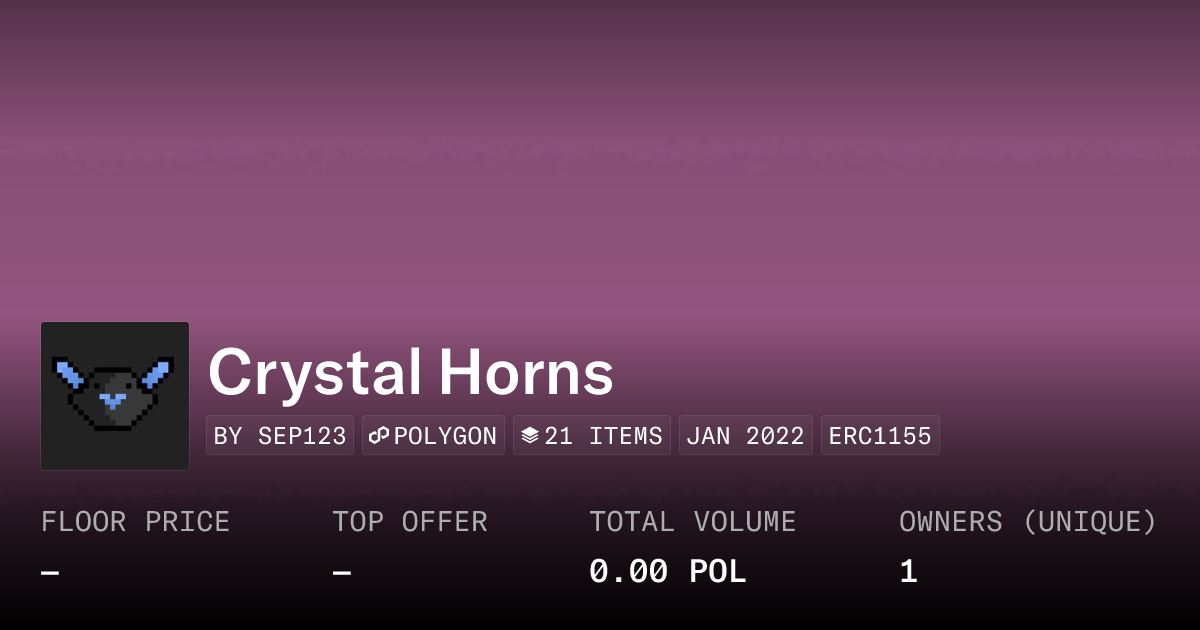 Crystal Horns - Collection | OpenSea