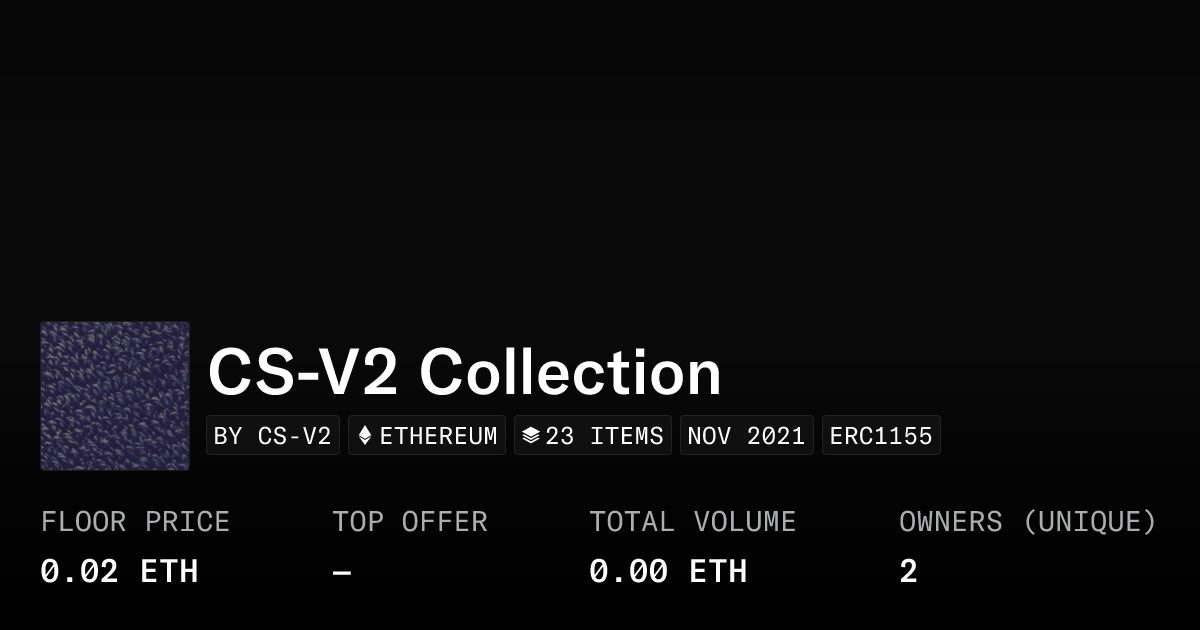 CS-V2 Collection - Collection | OpenSea