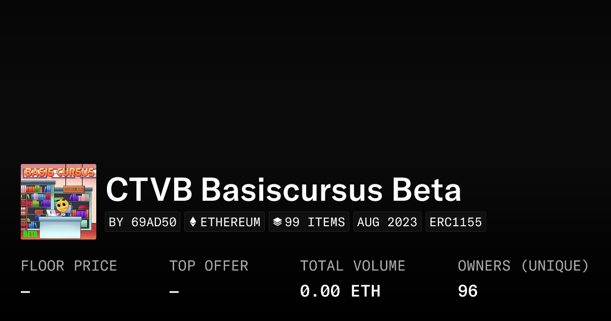 CTVB Basiscursus Beta - Collection | OpenSea