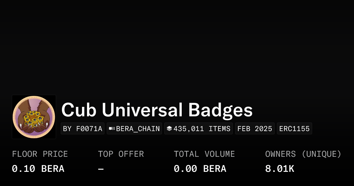 Cub Universal Badges - Collection | OpenSea